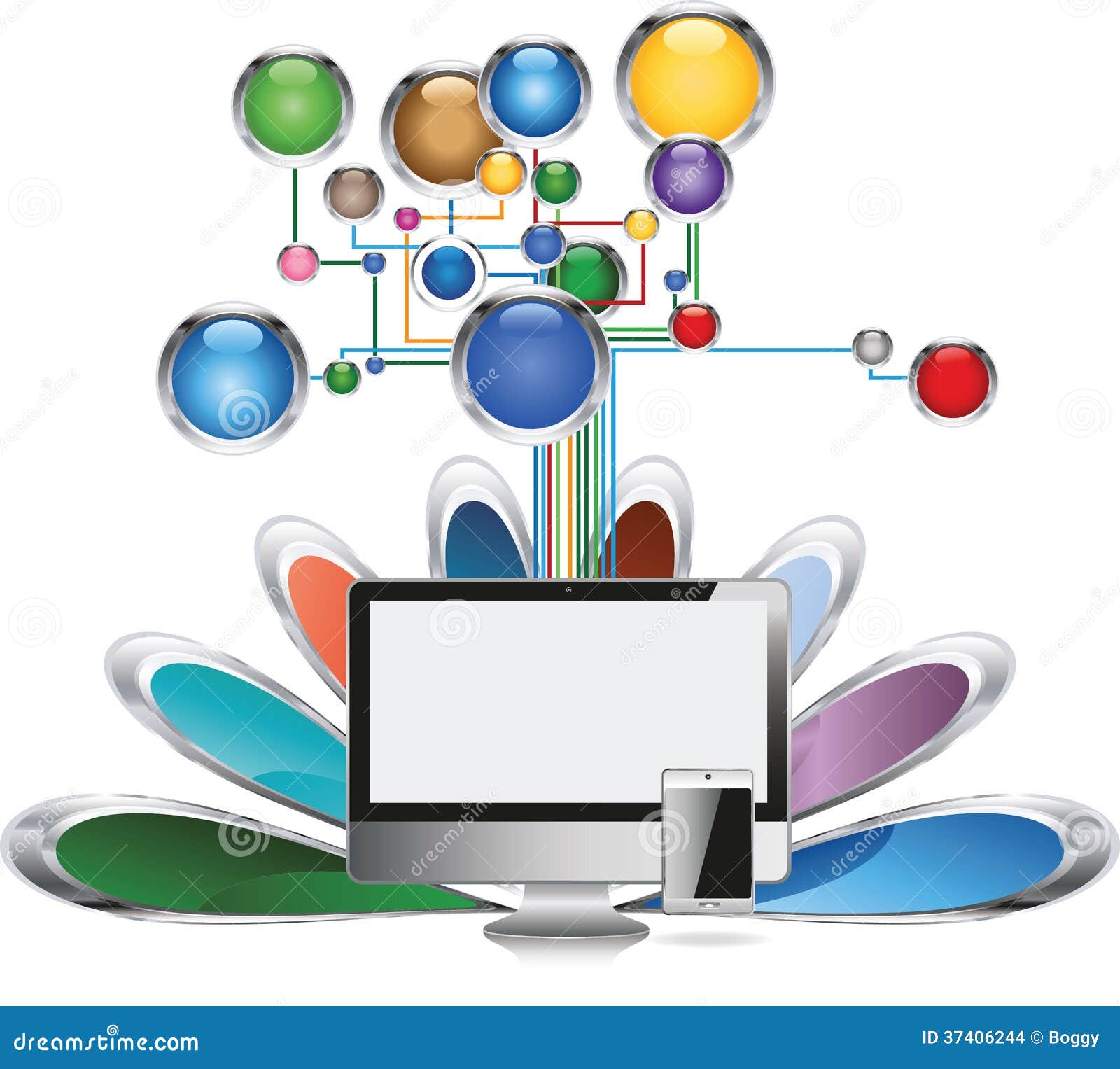 Information society stock vector. Illustration of cloud - 37406244