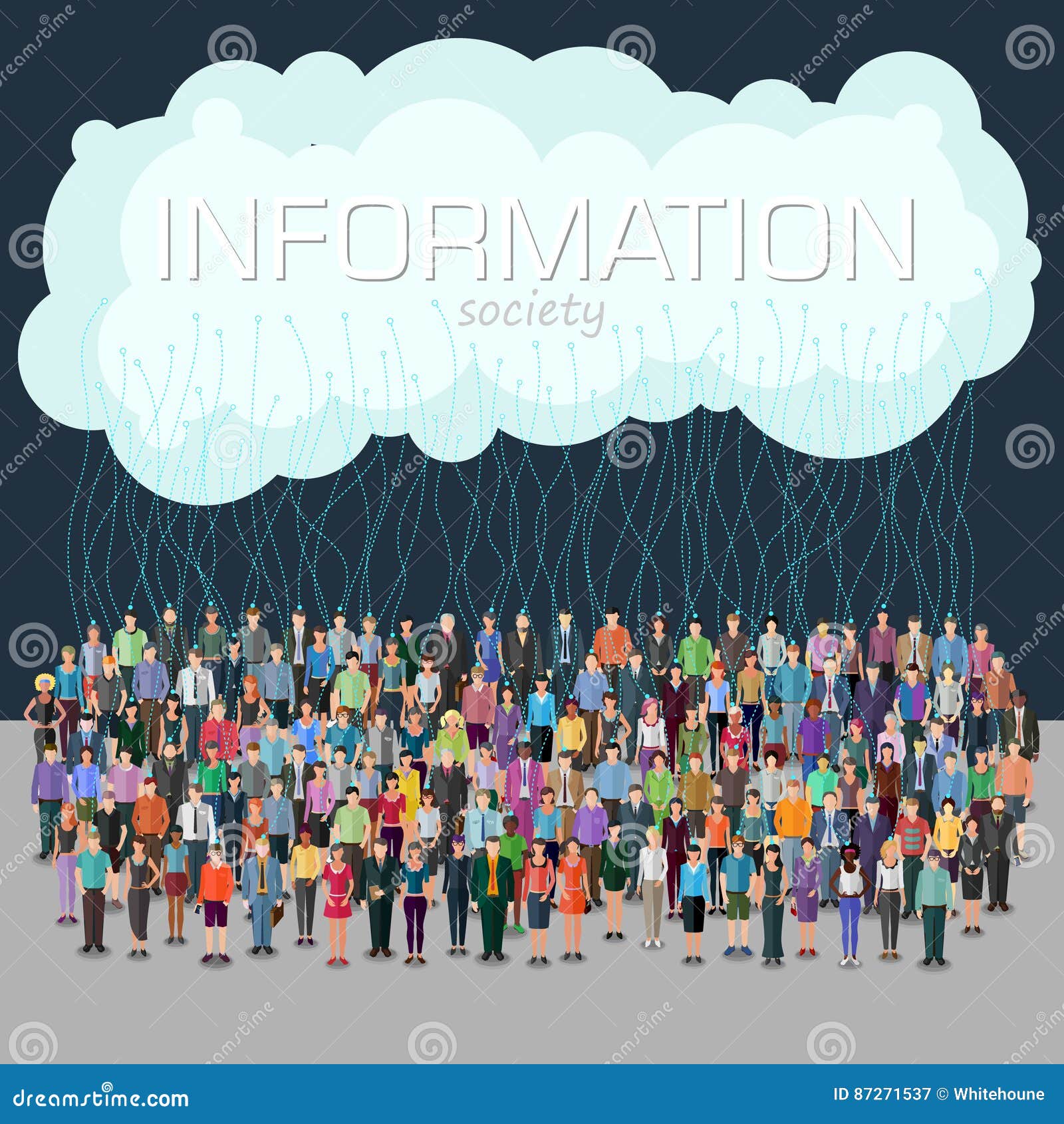 Information Society Concept Stock Vector - Illustration of colorful ...