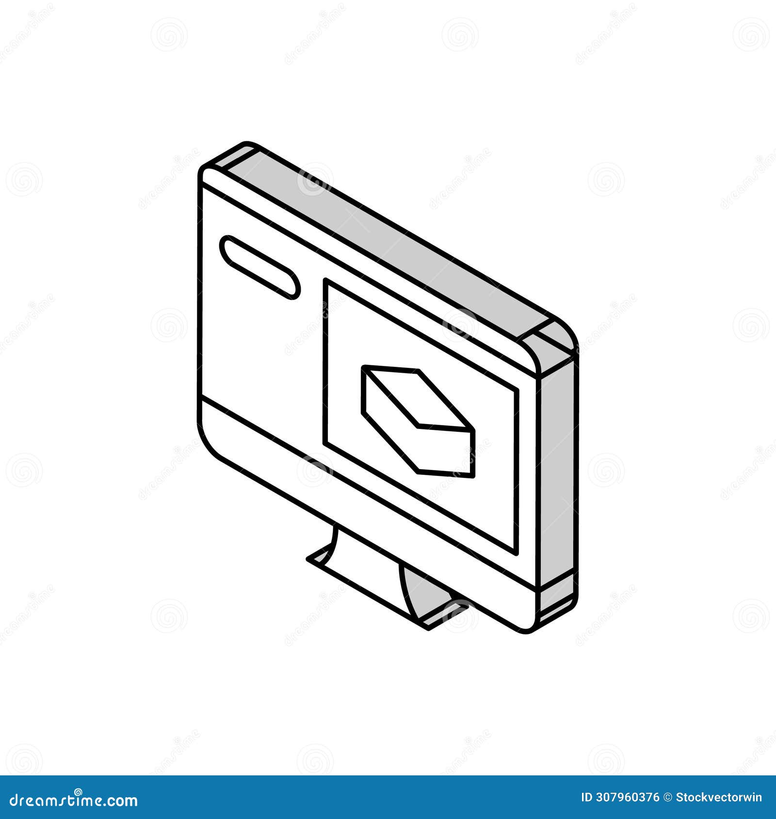 Information of Soil on Computer Screen Isometric Icon Vector ...