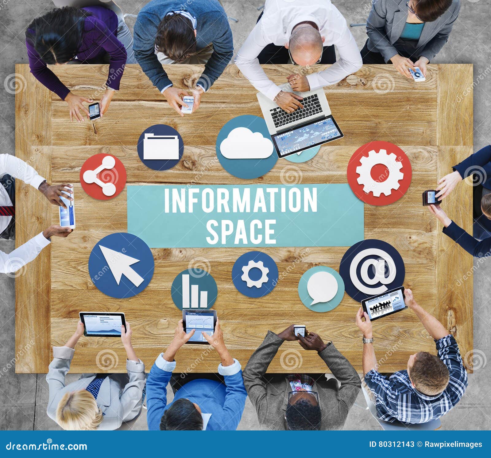 Information Space Technology Network Connect Concept Stock Illustration ...