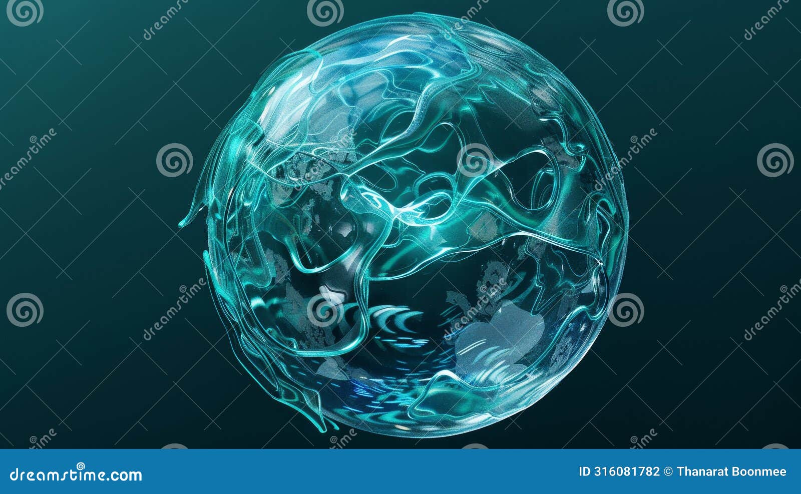 An Information Sphere Depicting a Globe or Sphere with Data and ...