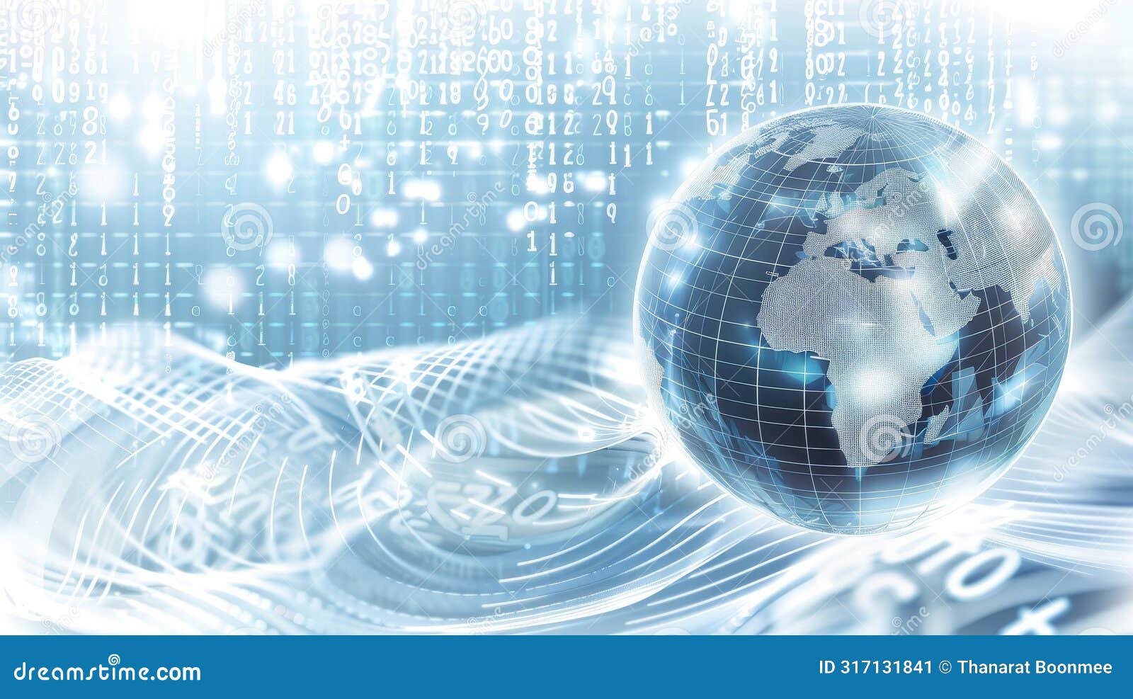 An Information Sphere Depicting a Globe or Sphere with Data and ...