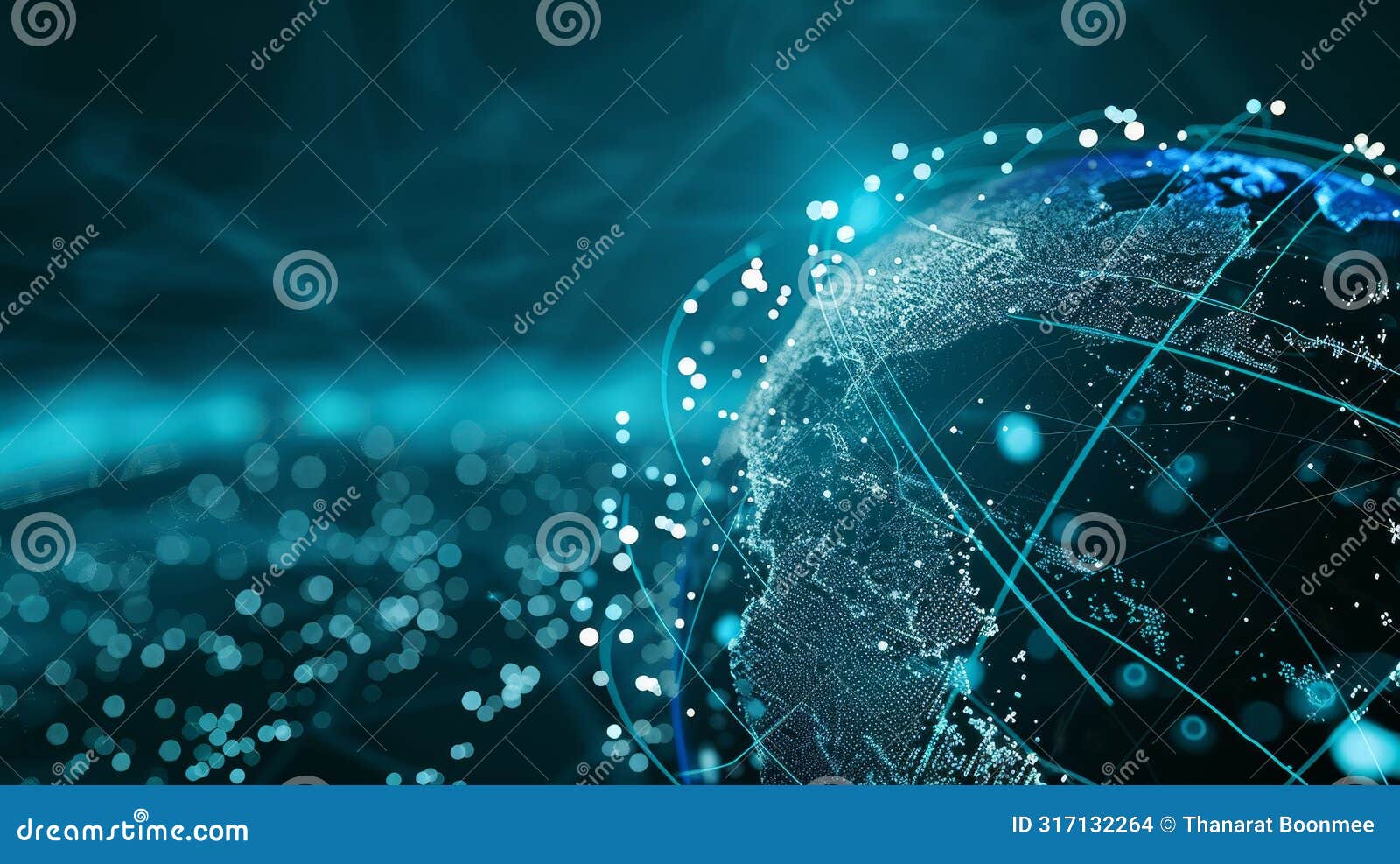 An Information Sphere Depicting a Globe or Sphere with Data and ...