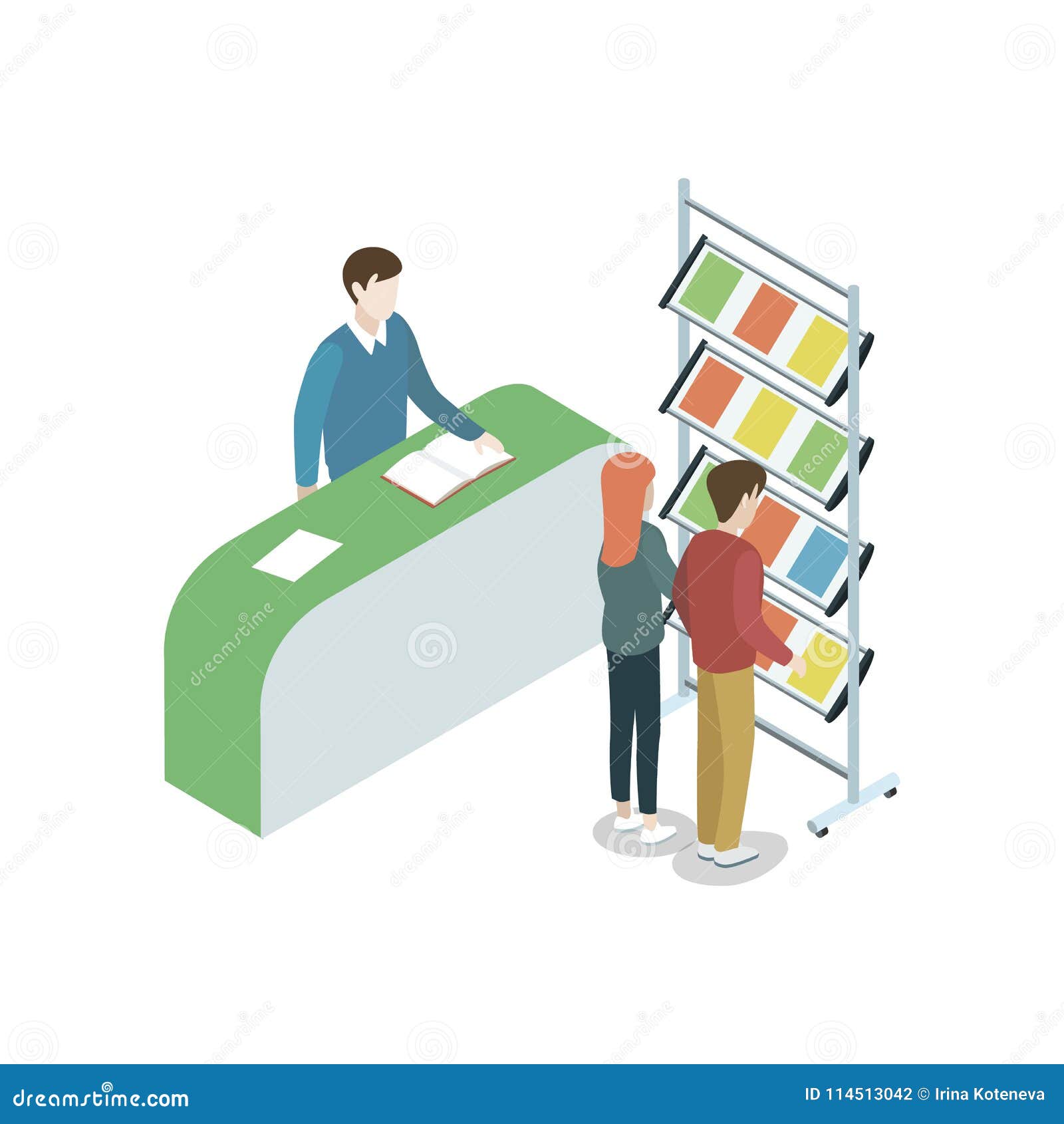 Information Stand at Exhibition Isometric Element Stock Vector ...