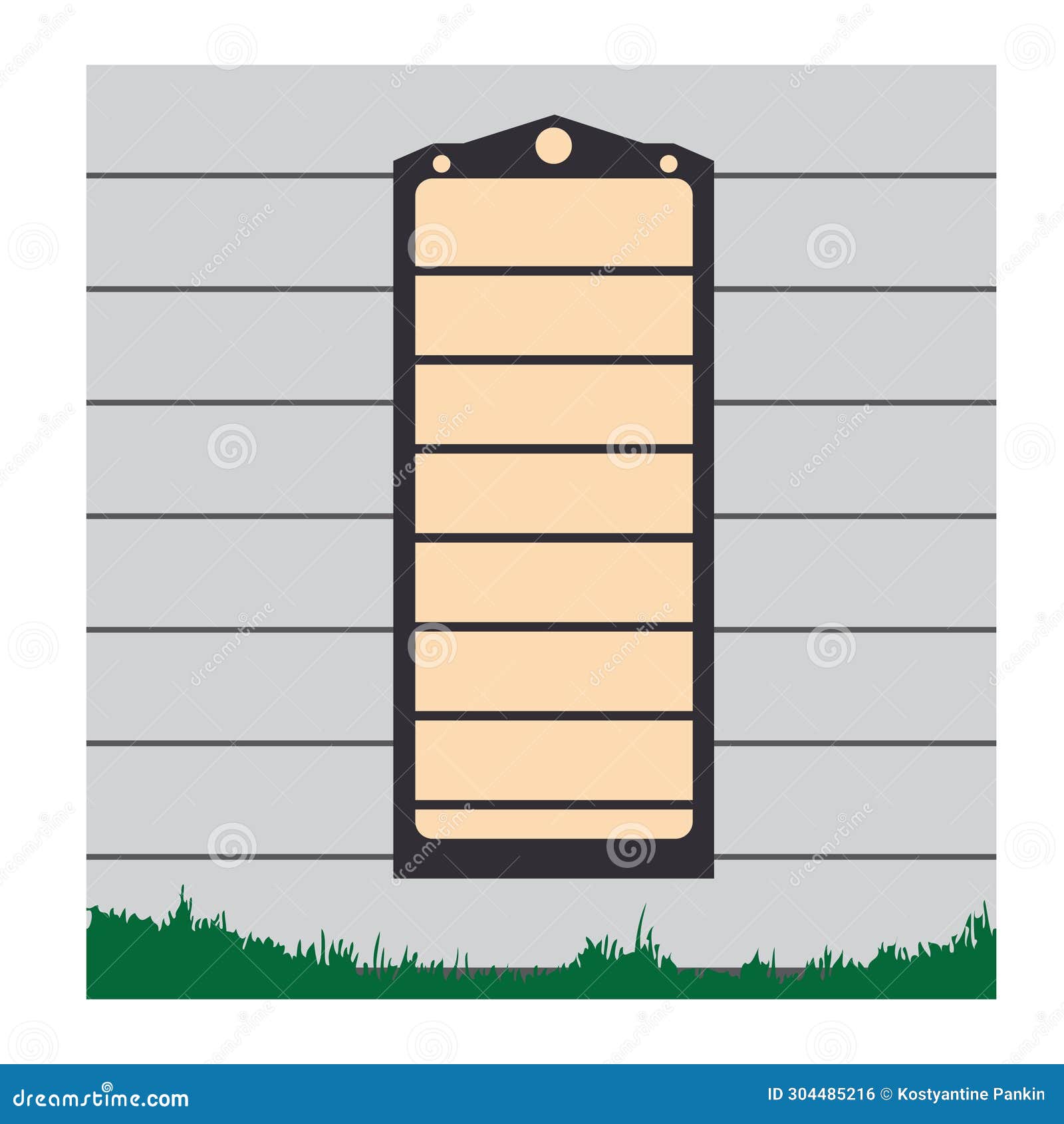 Information Stand on the Wall Stock Illustration - Illustration of ...