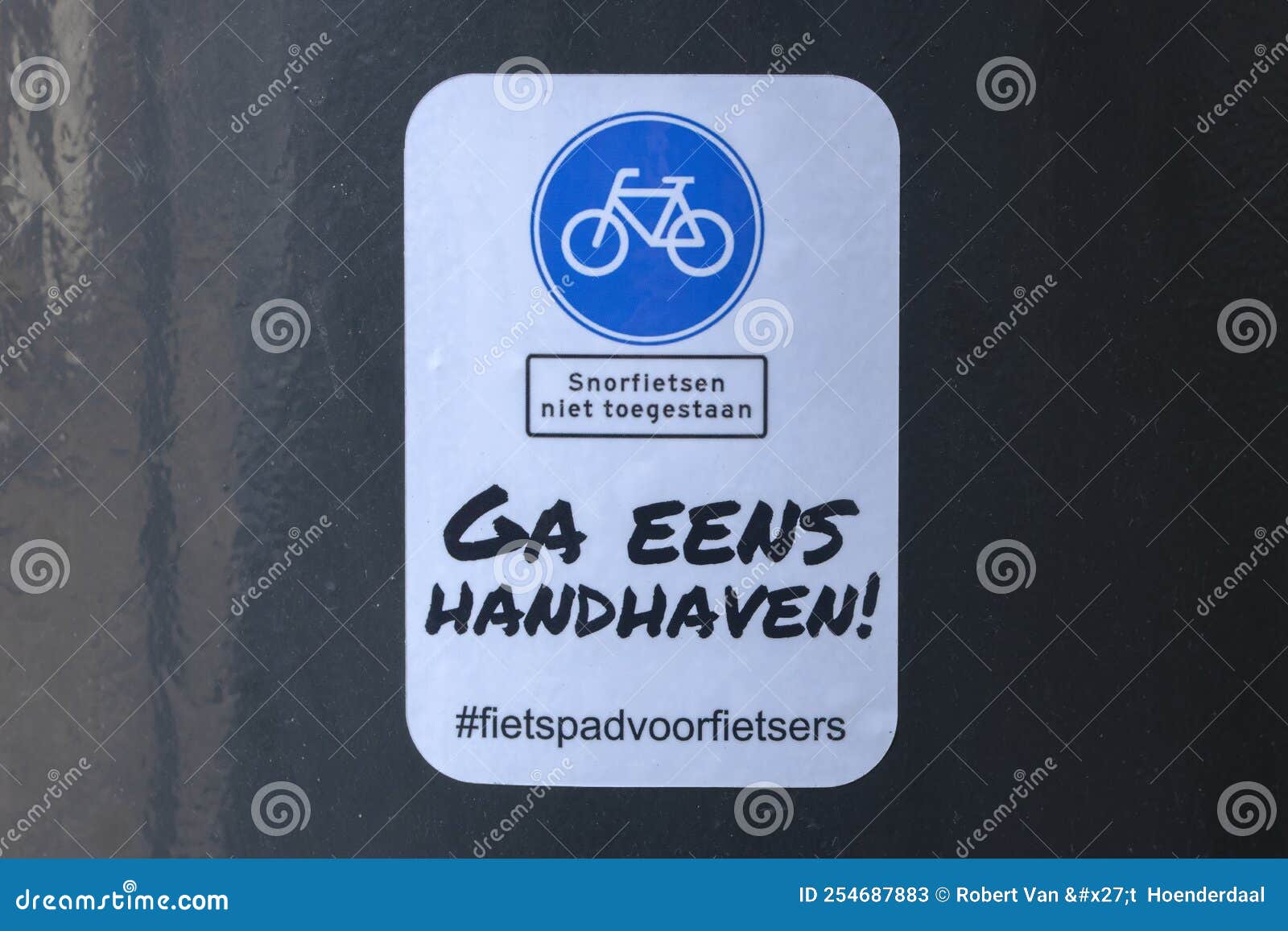 Information Sticker Ga Eens Handhaven at Amsterdam the Netherlands 14-3 ...