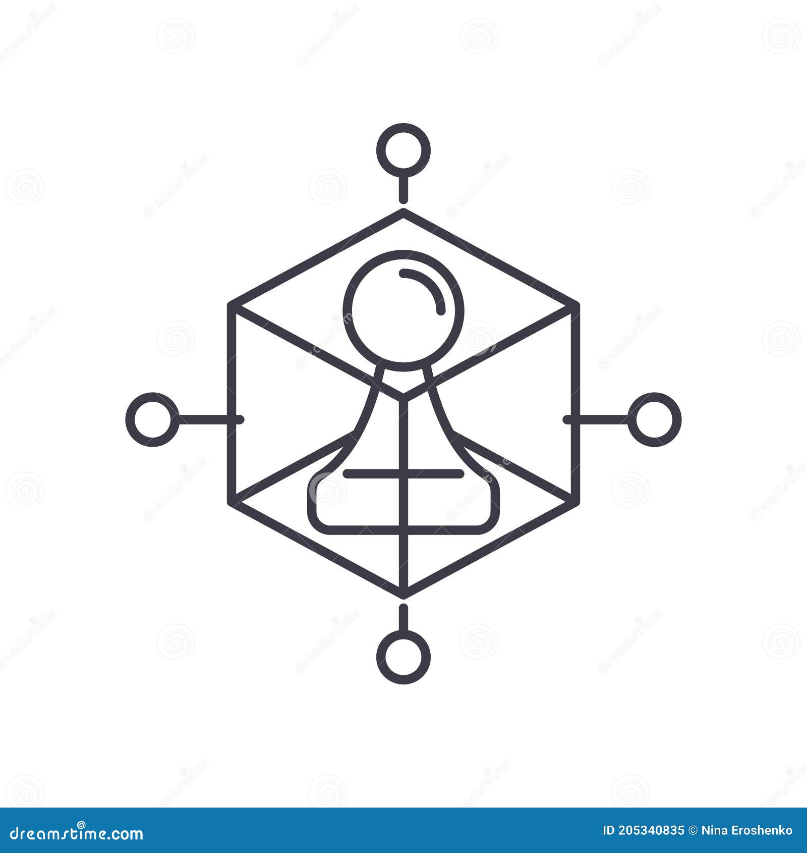 Information Strategy Icon, Linear Isolated Illustration, Thin Line ...