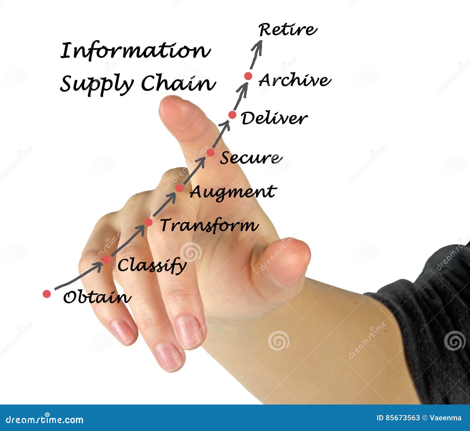 Information Supply Chain stock image. Image of finger - 85673563