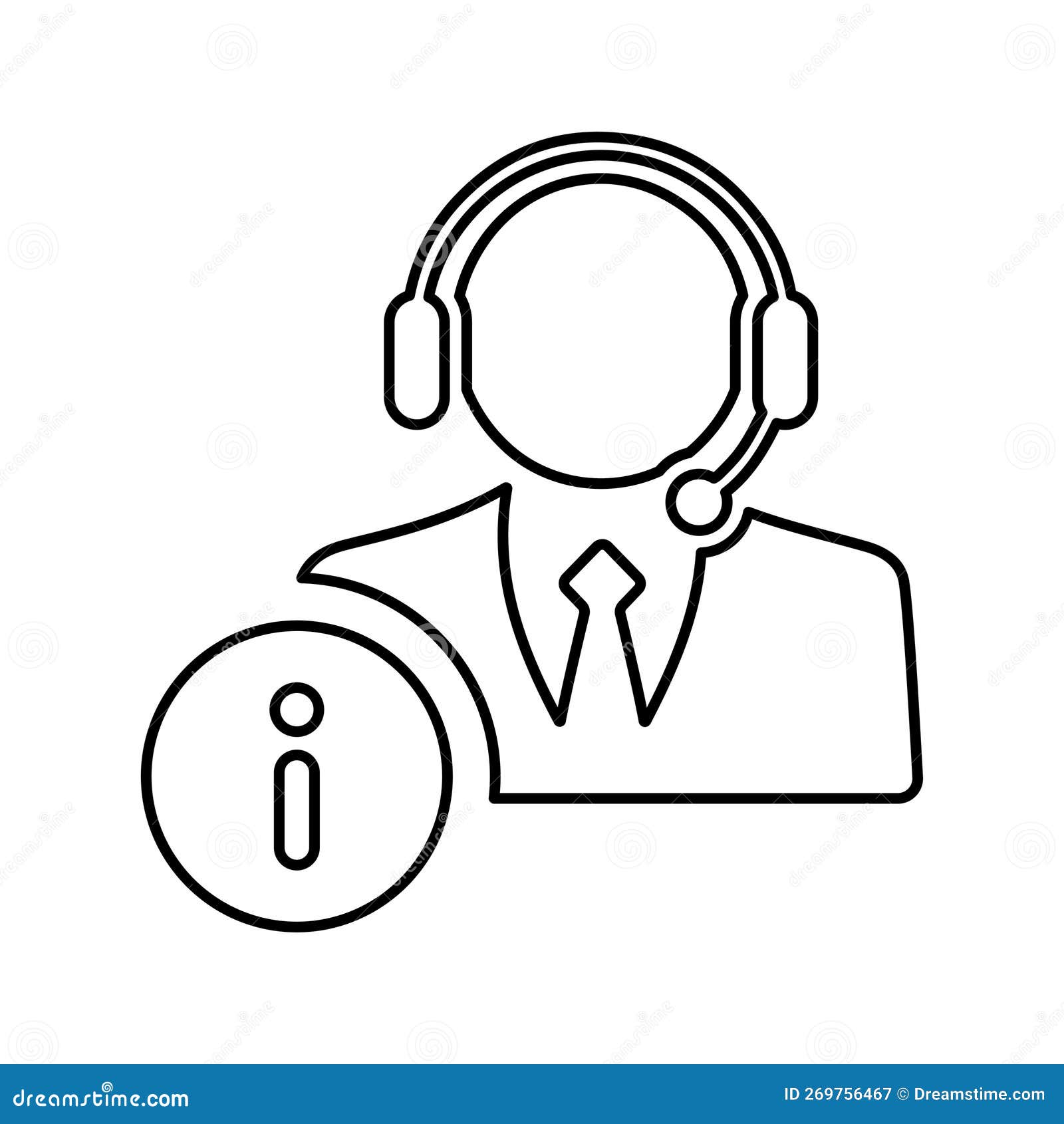Information, Support Icon. Line Symbol Stock Illustration ...