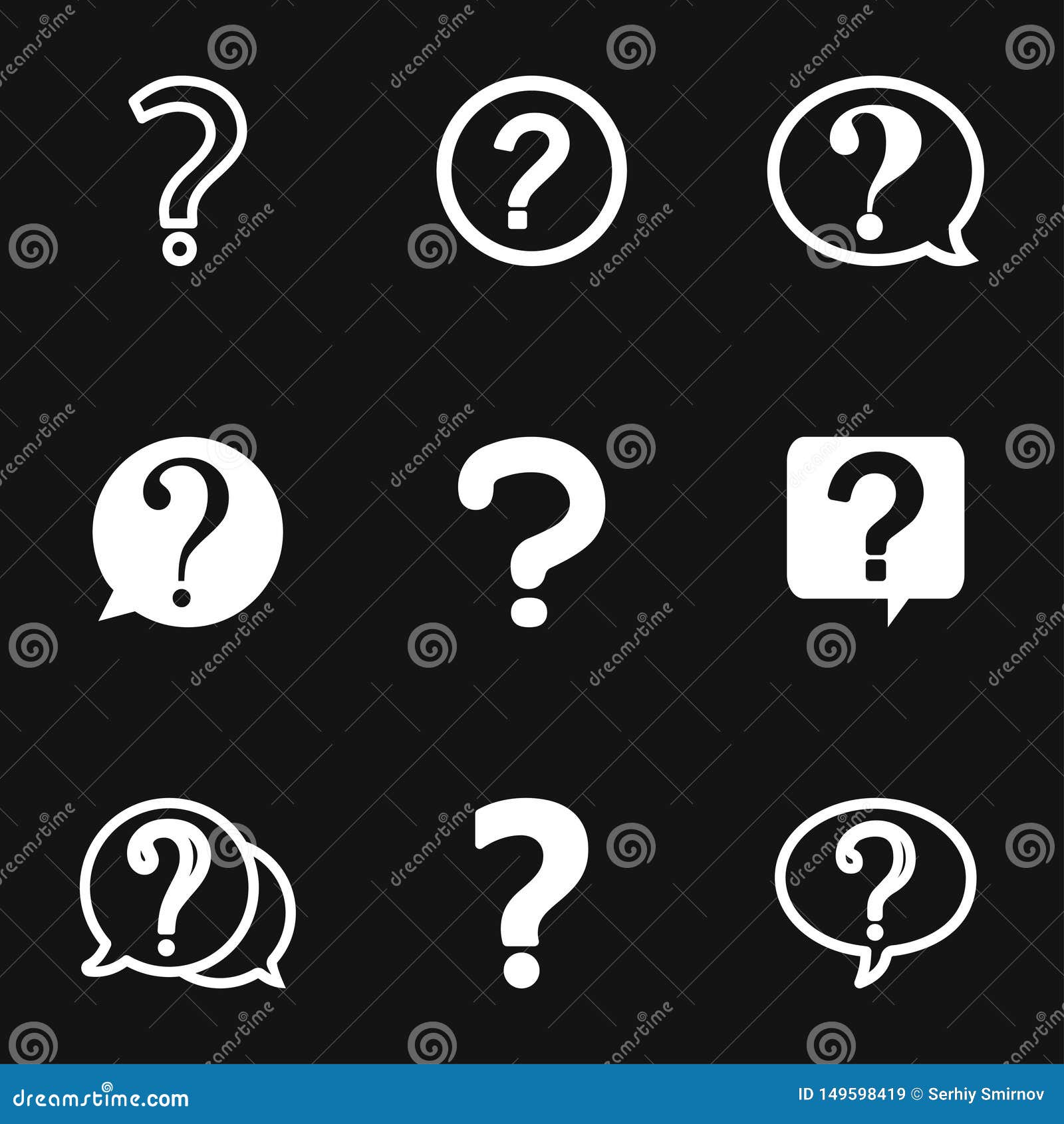 Information Support, Question Mark Icon Vector Sign Symbol for Design ...