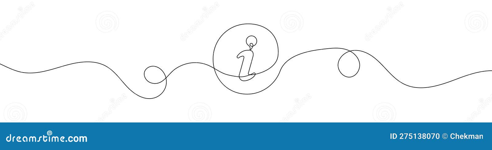Information Symboln in Continuous Line Drawing Style. Line Art of Inf ...