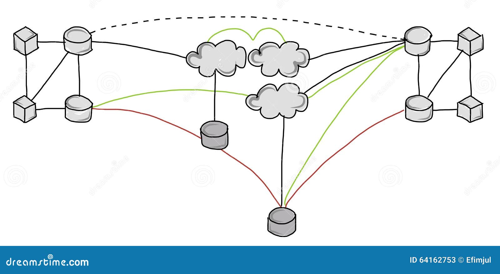 Information System Architecture Stock Vector - Illustration of arrow ...