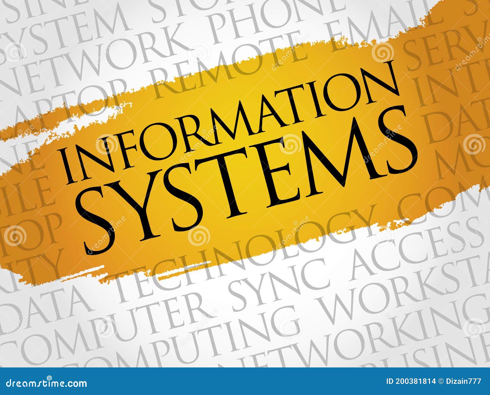 Information Systems Word Cloud Stock Illustration - Illustration of ...