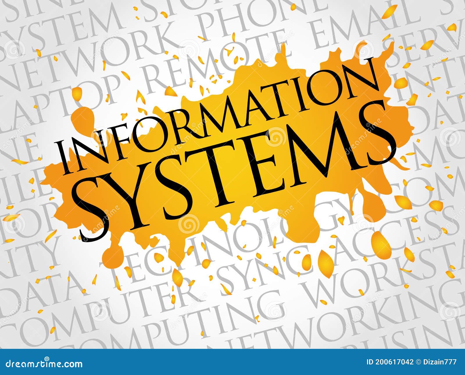 Information Systems Word Cloud Stock Illustration - Illustration of ...