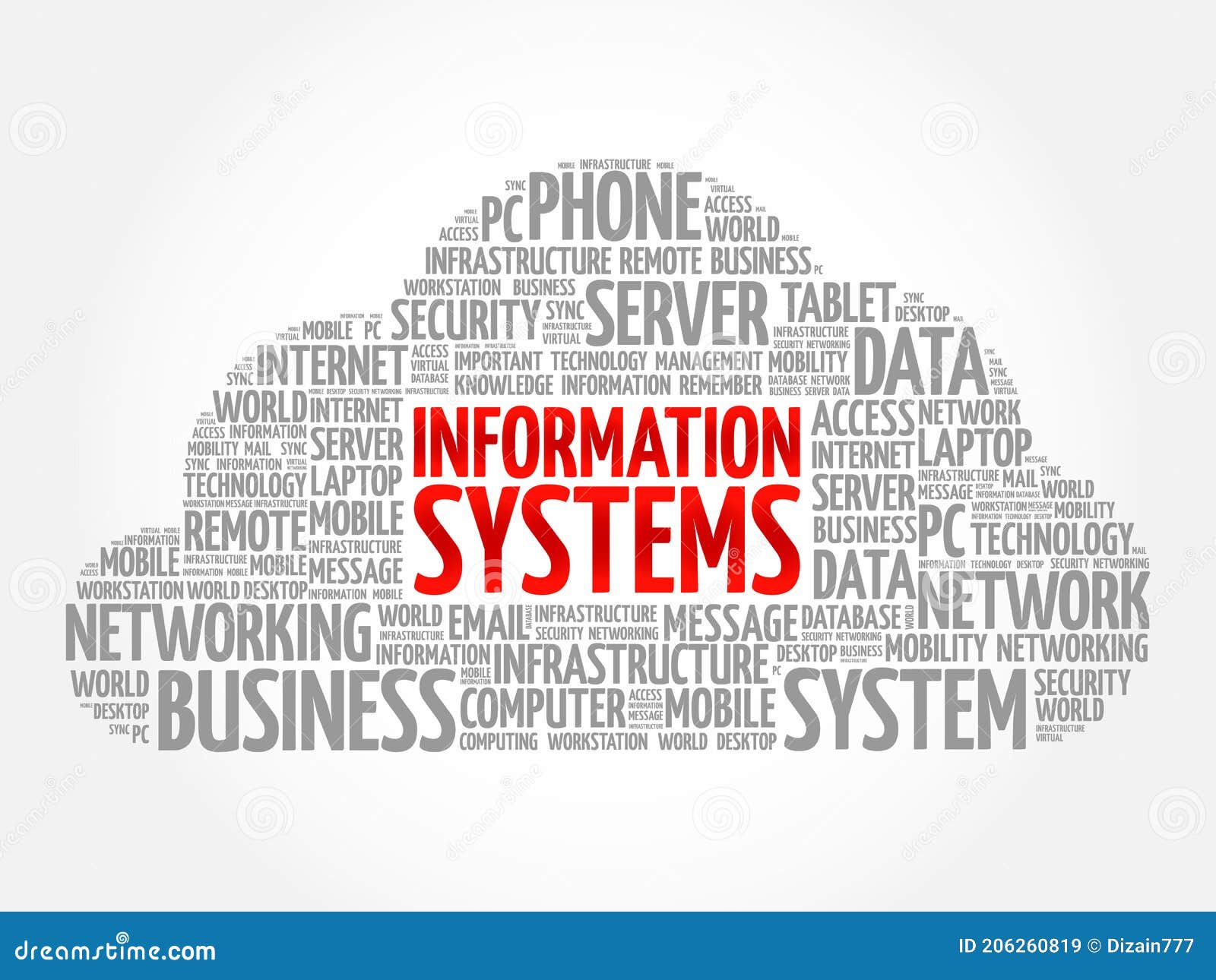 Information Systems Word Cloud Stock Illustration - Illustration of ...
