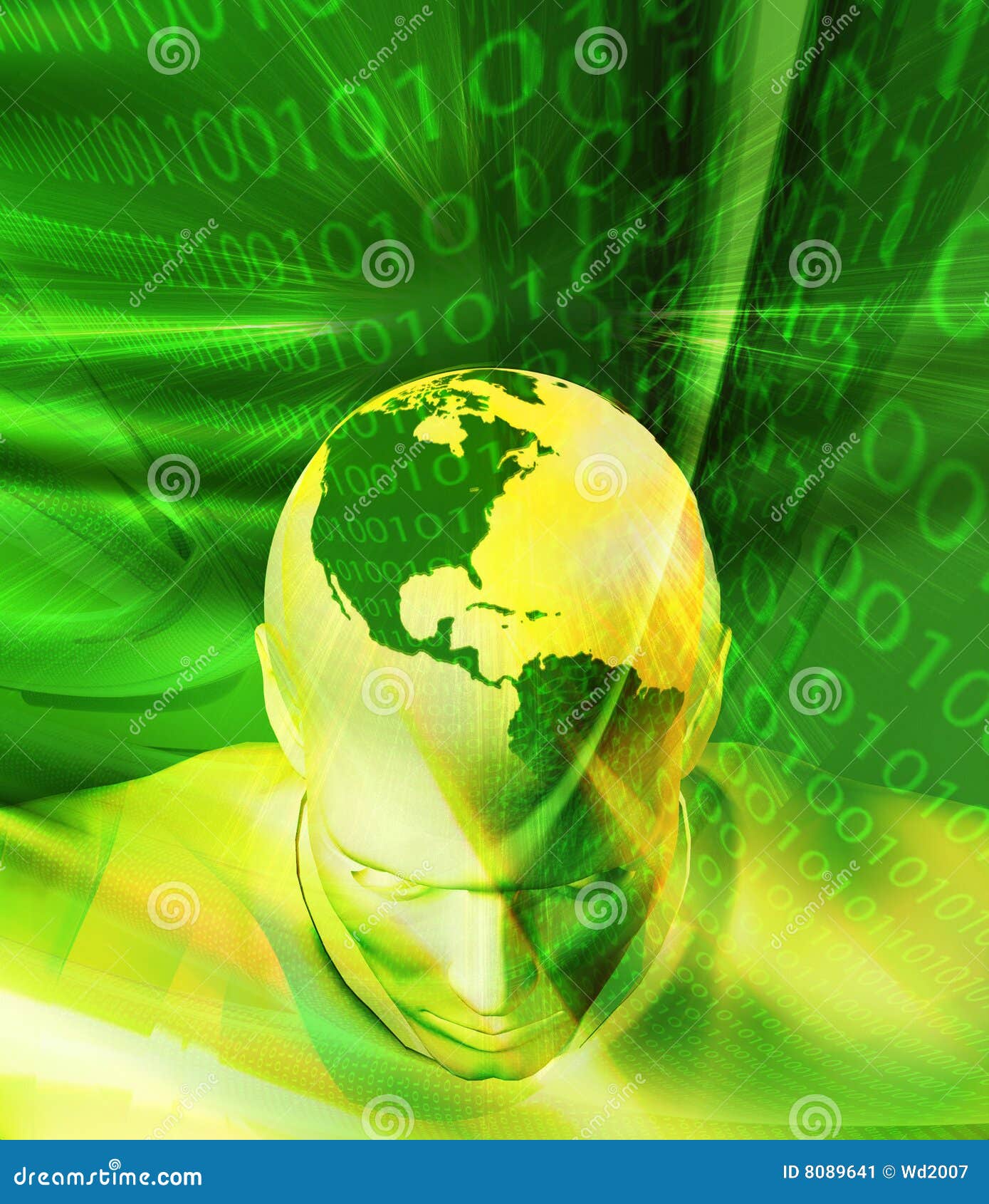 Information Technology Abstract Background Stock Illustration ...