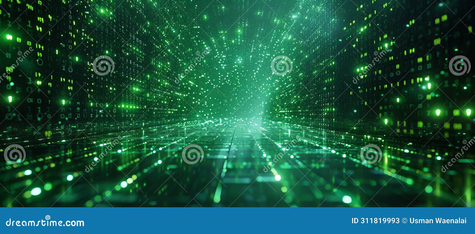 An Information Technology Background about it, Abstract, Green Color ...