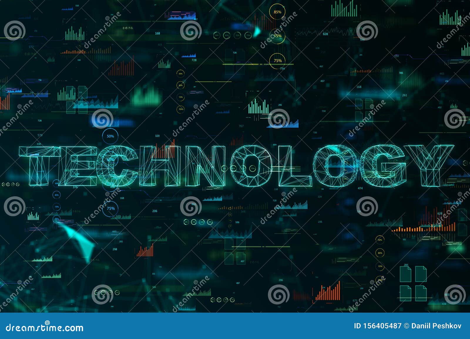 Information and Technology Background Stock Illustration - Illustration ...
