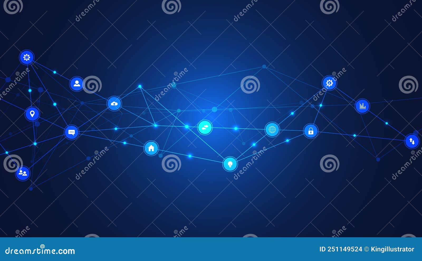 Information Technology Background with Infographic Elements and Flat ...