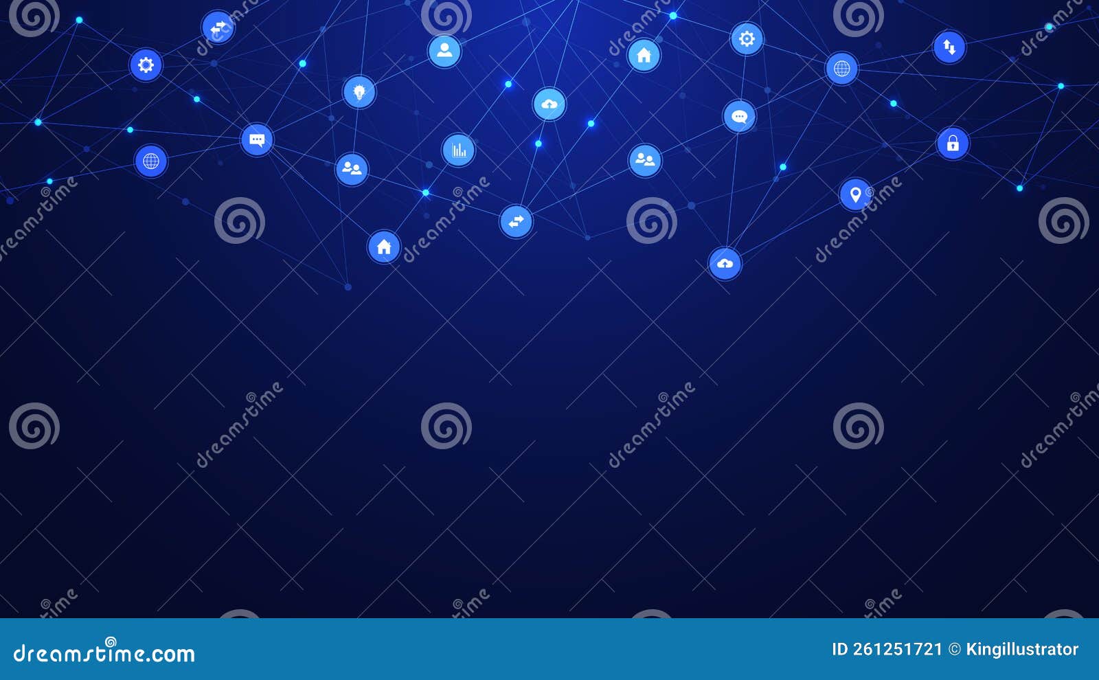 Information Technology Background with Infographic Elements and Flat ...