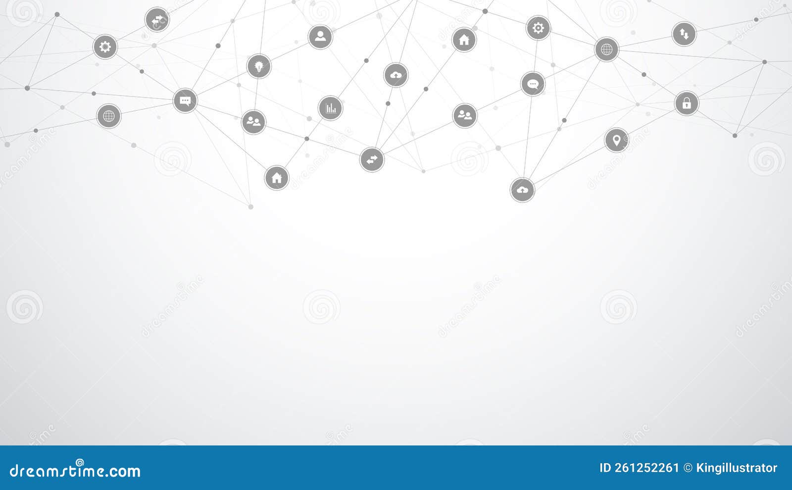 Information Technology Background with Infographic Elements and Flat ...