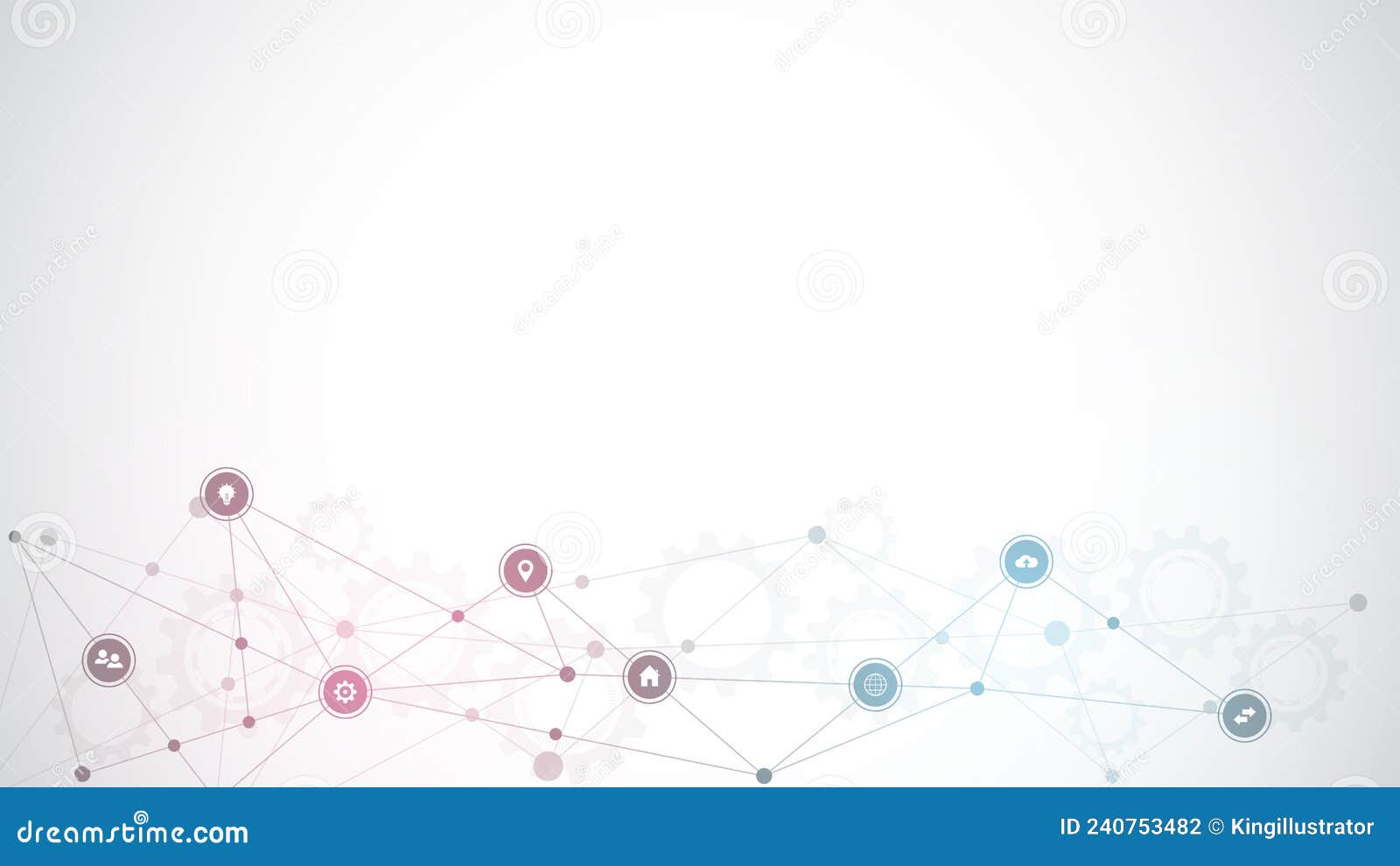 Information Technology Background with Infographic Elements and Flat ...