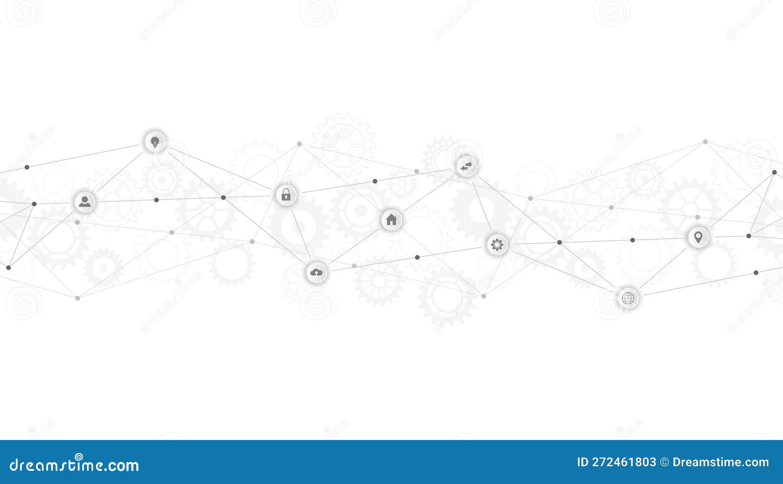 Information Technology Background with Infographic Elements and Flat ...