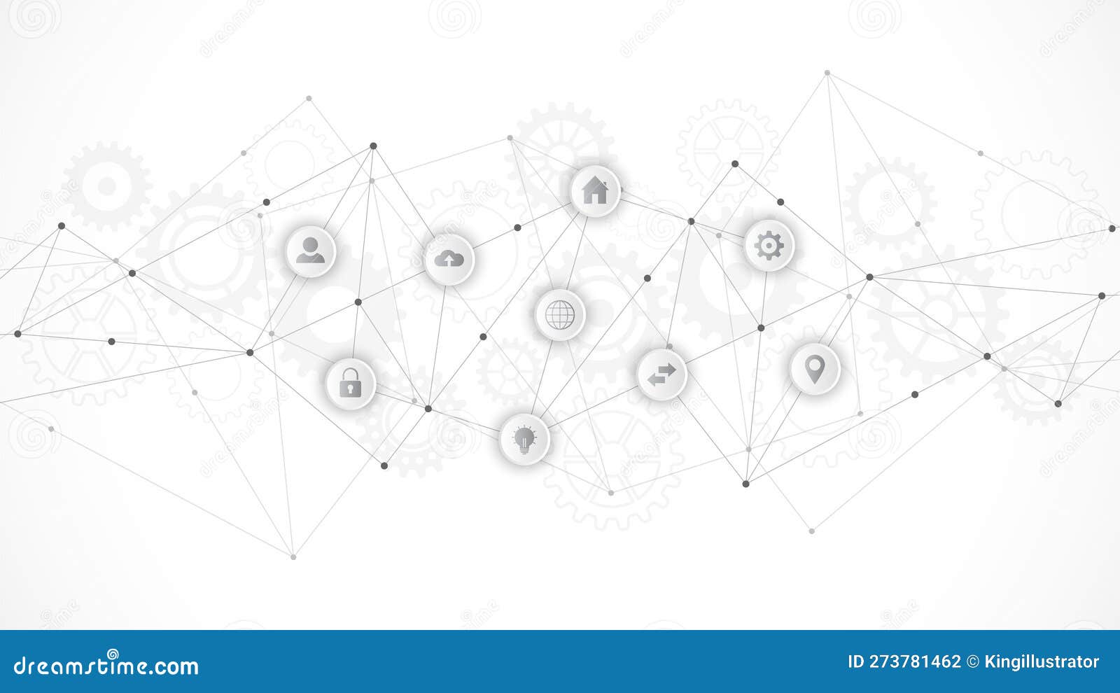 Information Technology Background with Infographic Elements and Flat ...