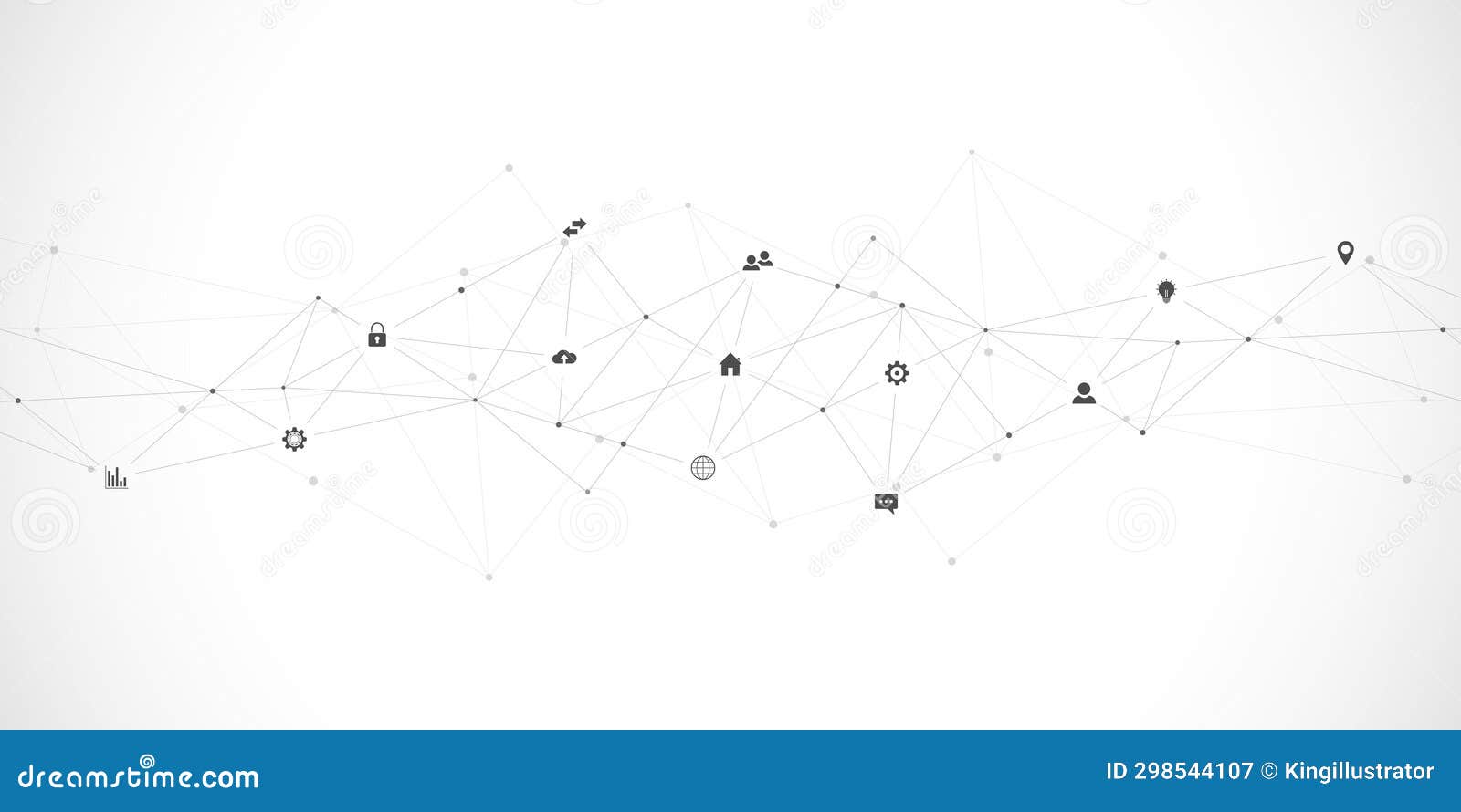 Information Technology Background with Infographic Elements and Flat ...