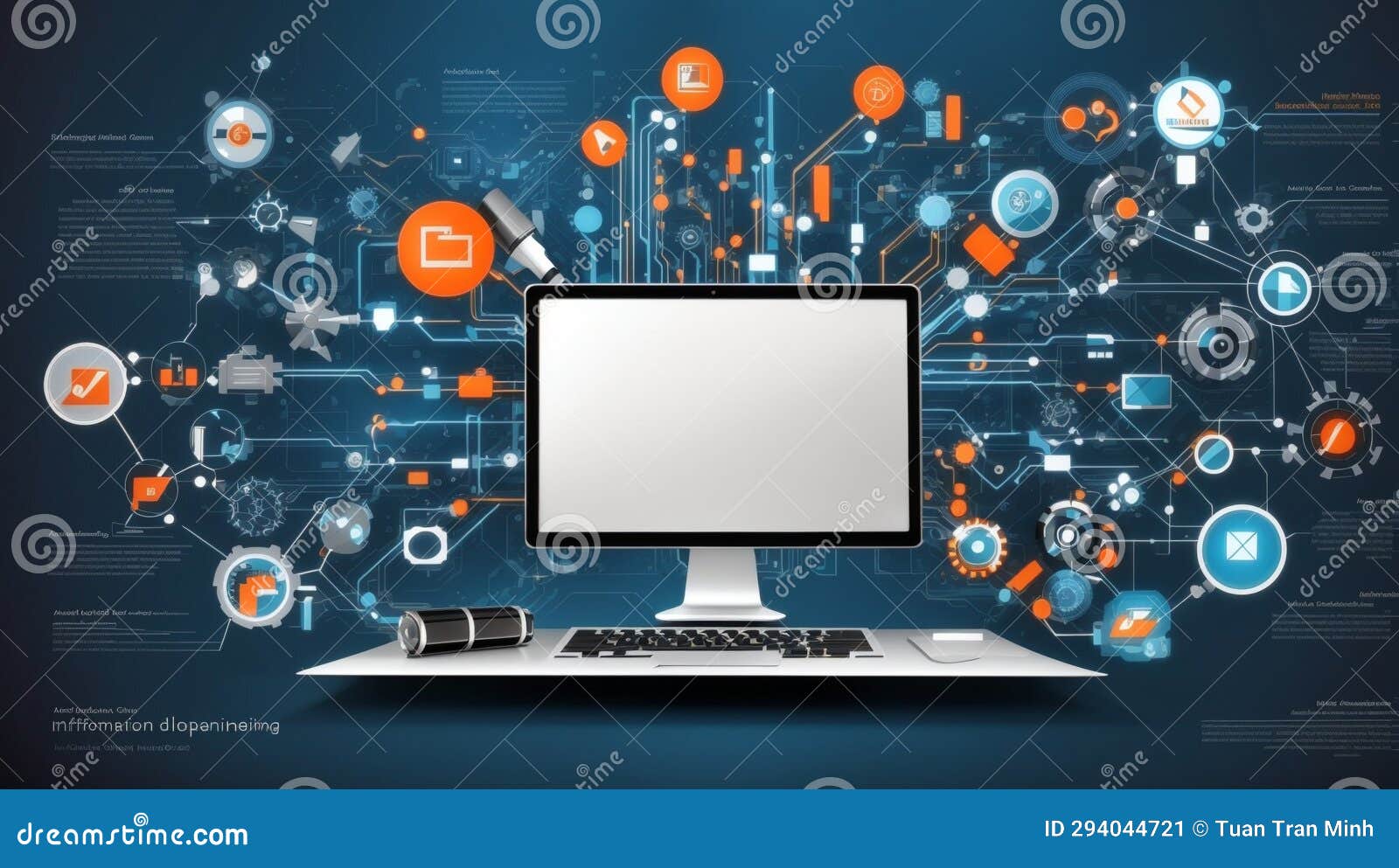 Information Technology Background Infographics Royalty-Free Stock Photo ...