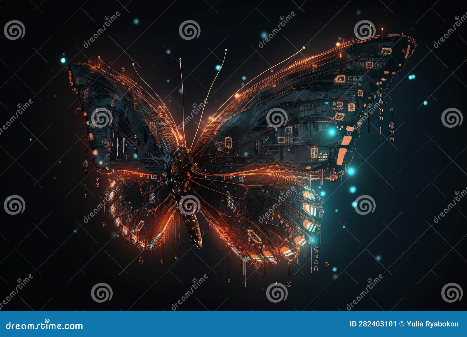 Information Technology Butterfly Concept. Generate Ai Stock ...
