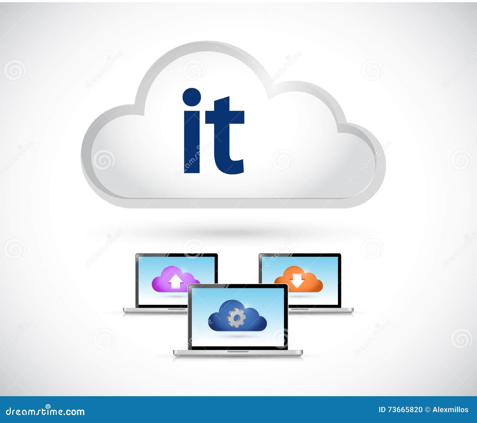 Information Technology Cloud Computing Concept Stock Photo - Image of ...