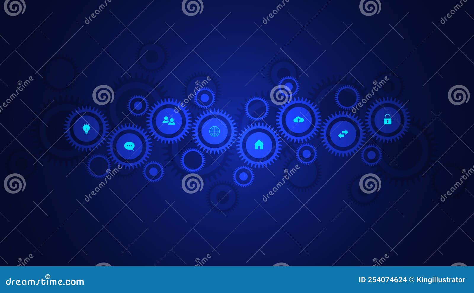 Information Technology Concept with Infographic Elements and Flat Icons ...