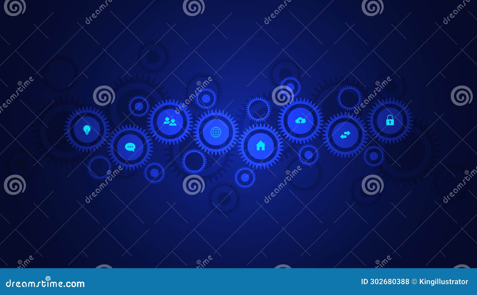 Information Technology Concept with Infographic Elements and Flat Icons ...