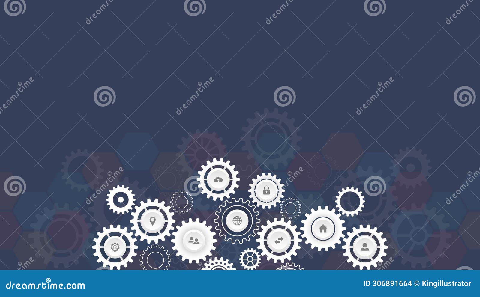 Information Technology Concept with Infographic Elements and Flat Icons ...