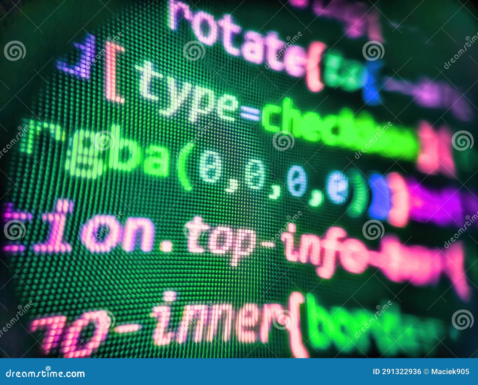 Coding Abstract Background Matrix With Binary Code For Your Bus