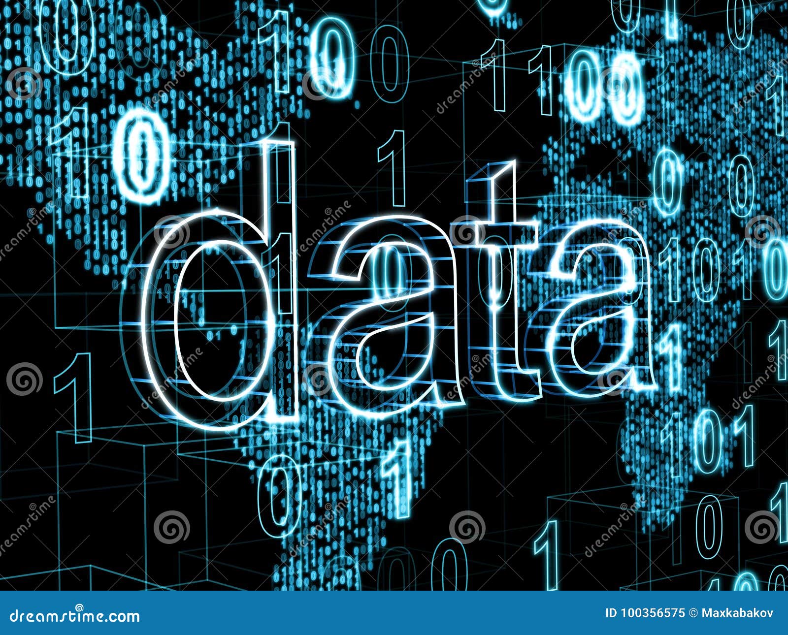 Information Technology Concept: Word Data on Digital World Map ...