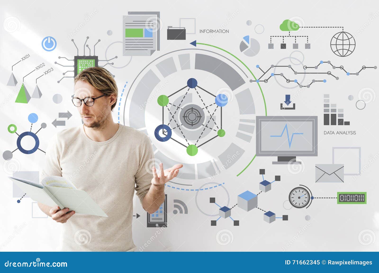 Information Technology Connection Graphics Concept Stock Illustration ...