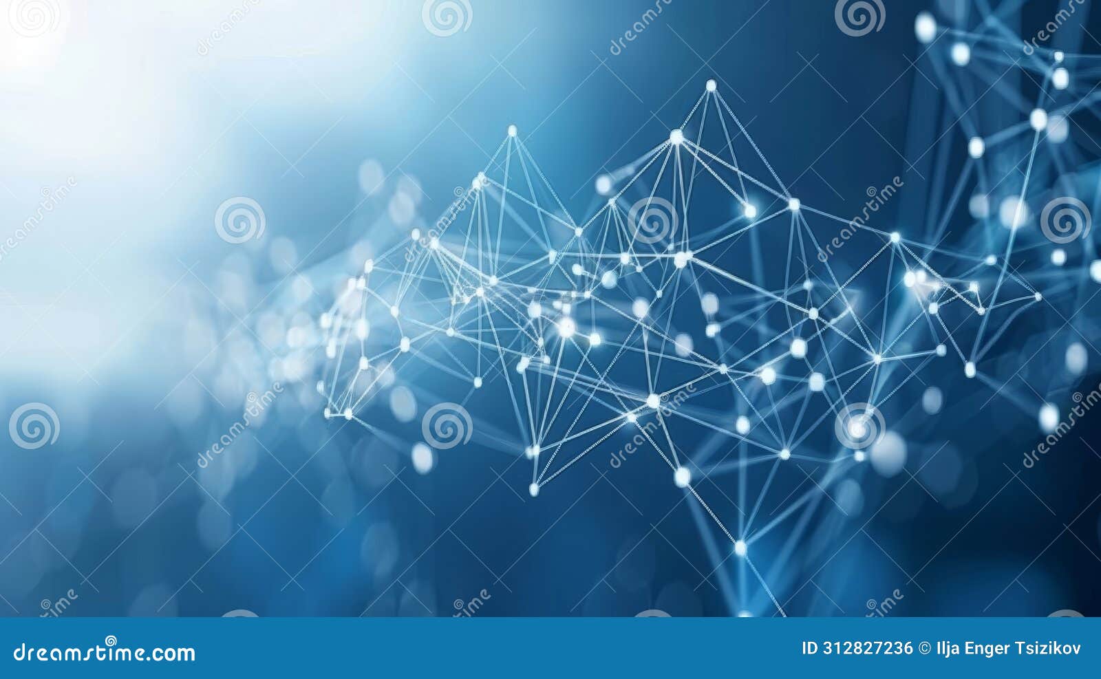 Information Technology Connection Network Lines Linking Streams with ...