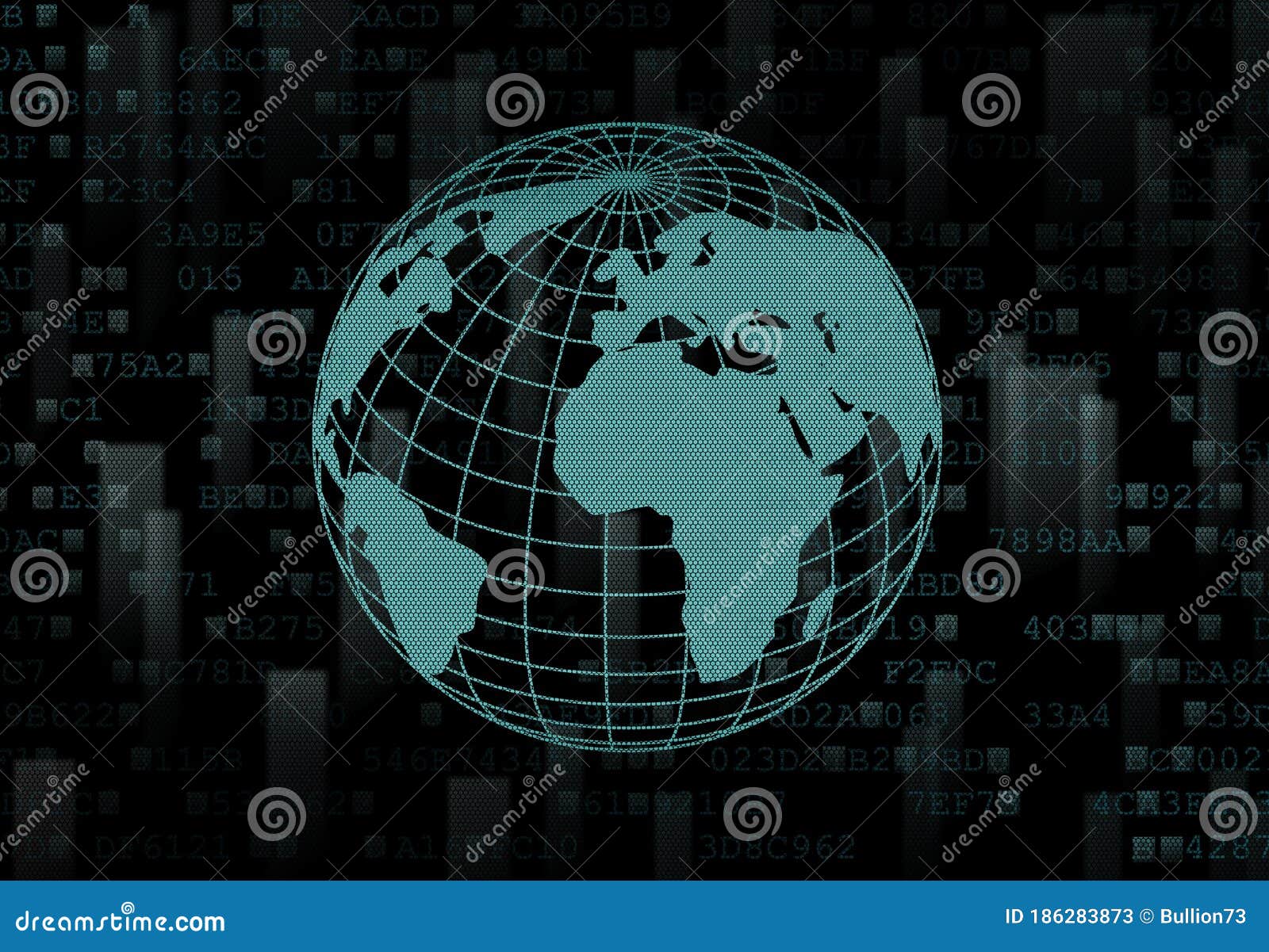Information Technology Controls the World Stock Illustration ...