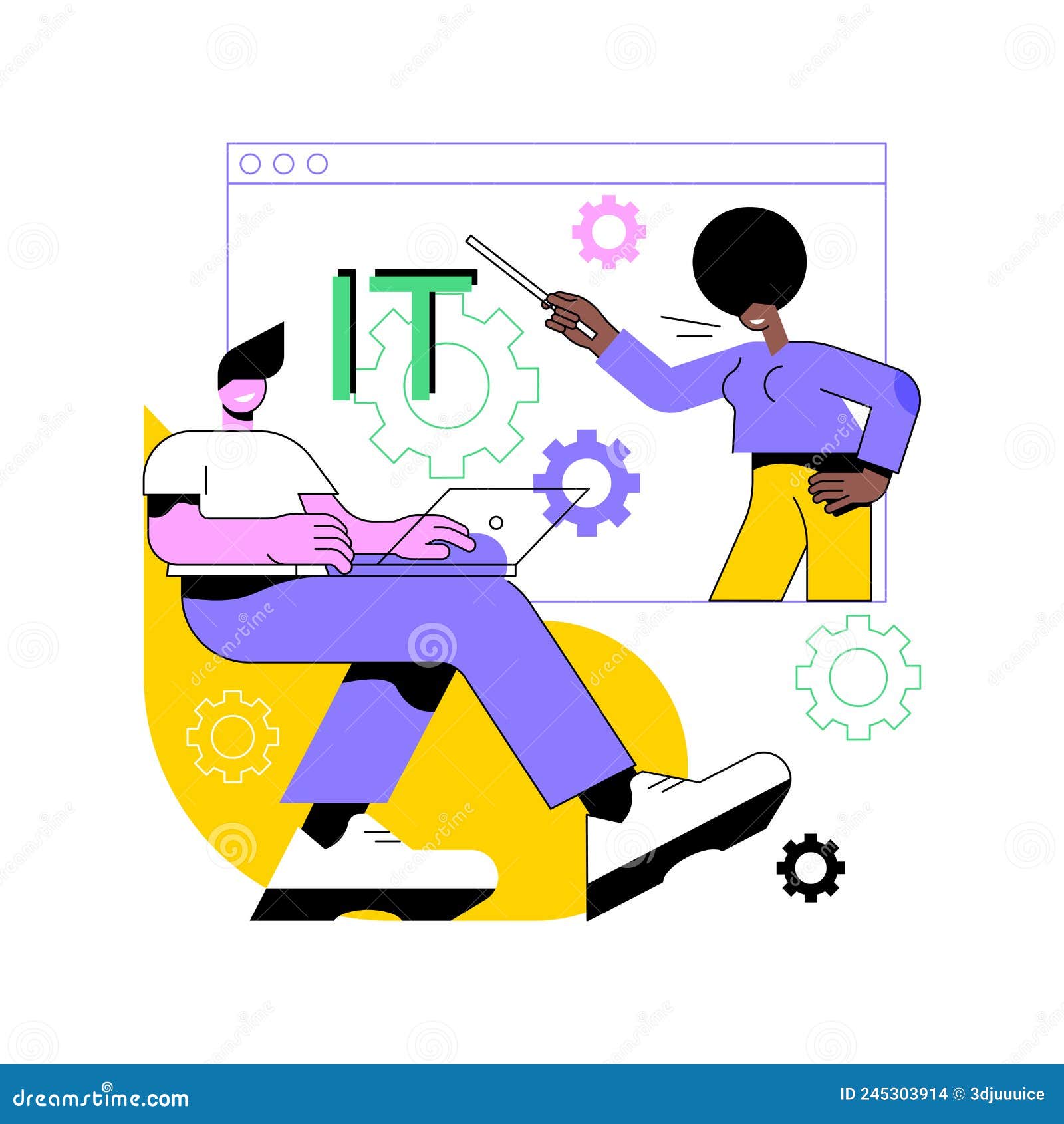Information Technology Courses Abstract Concept Vector Illustration ...