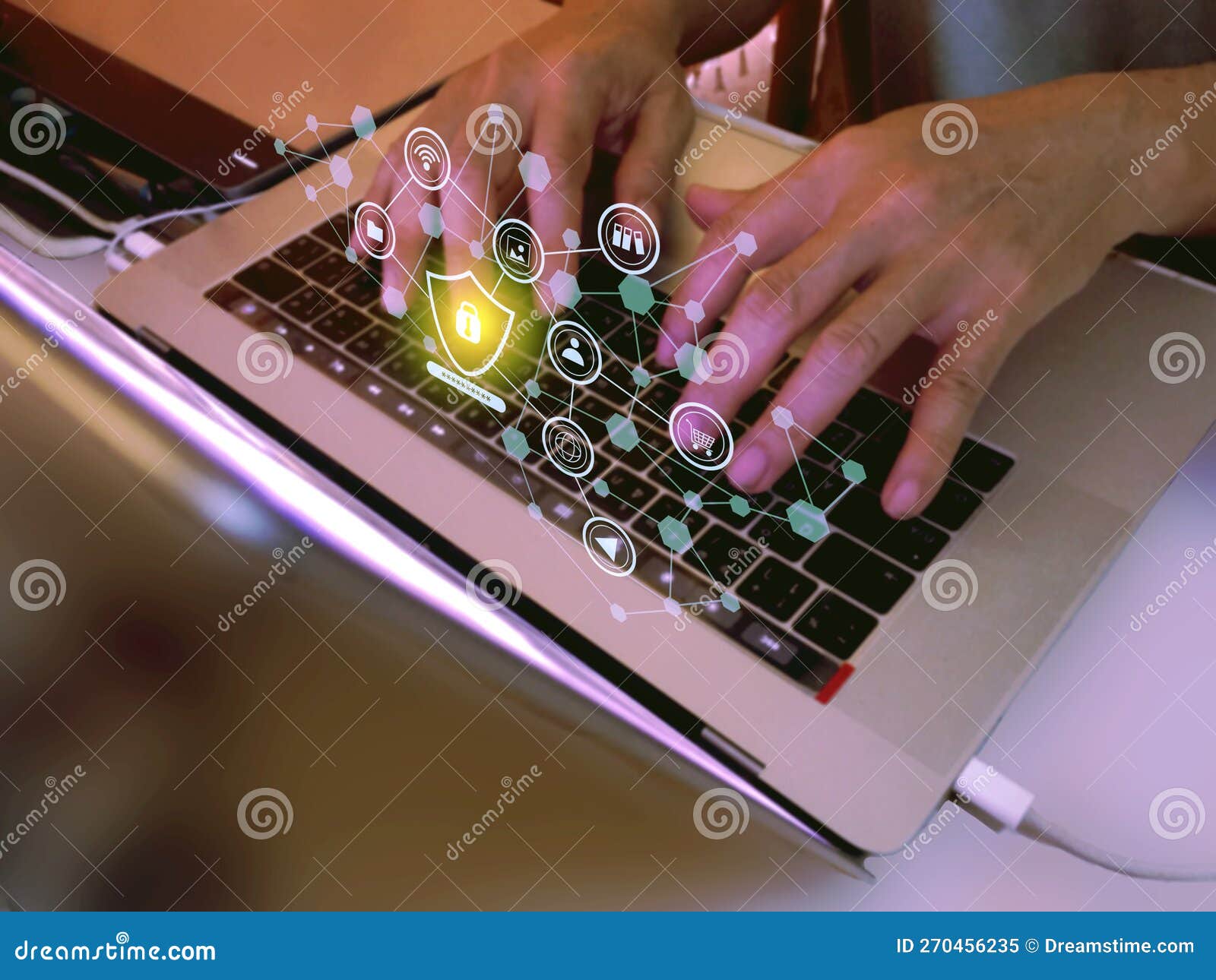 Information Technology Creative Concept Protecting Security from ...