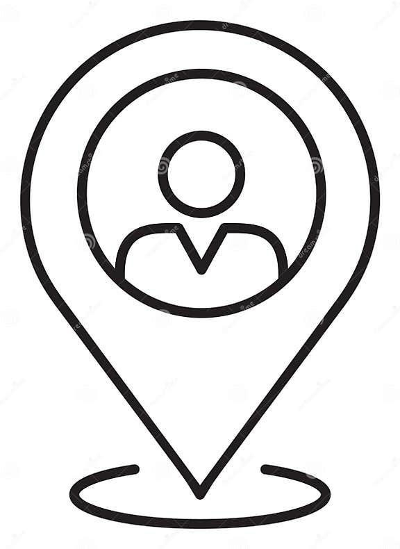 Information Technology Customer Location Vector Icon Illustration Stock ...