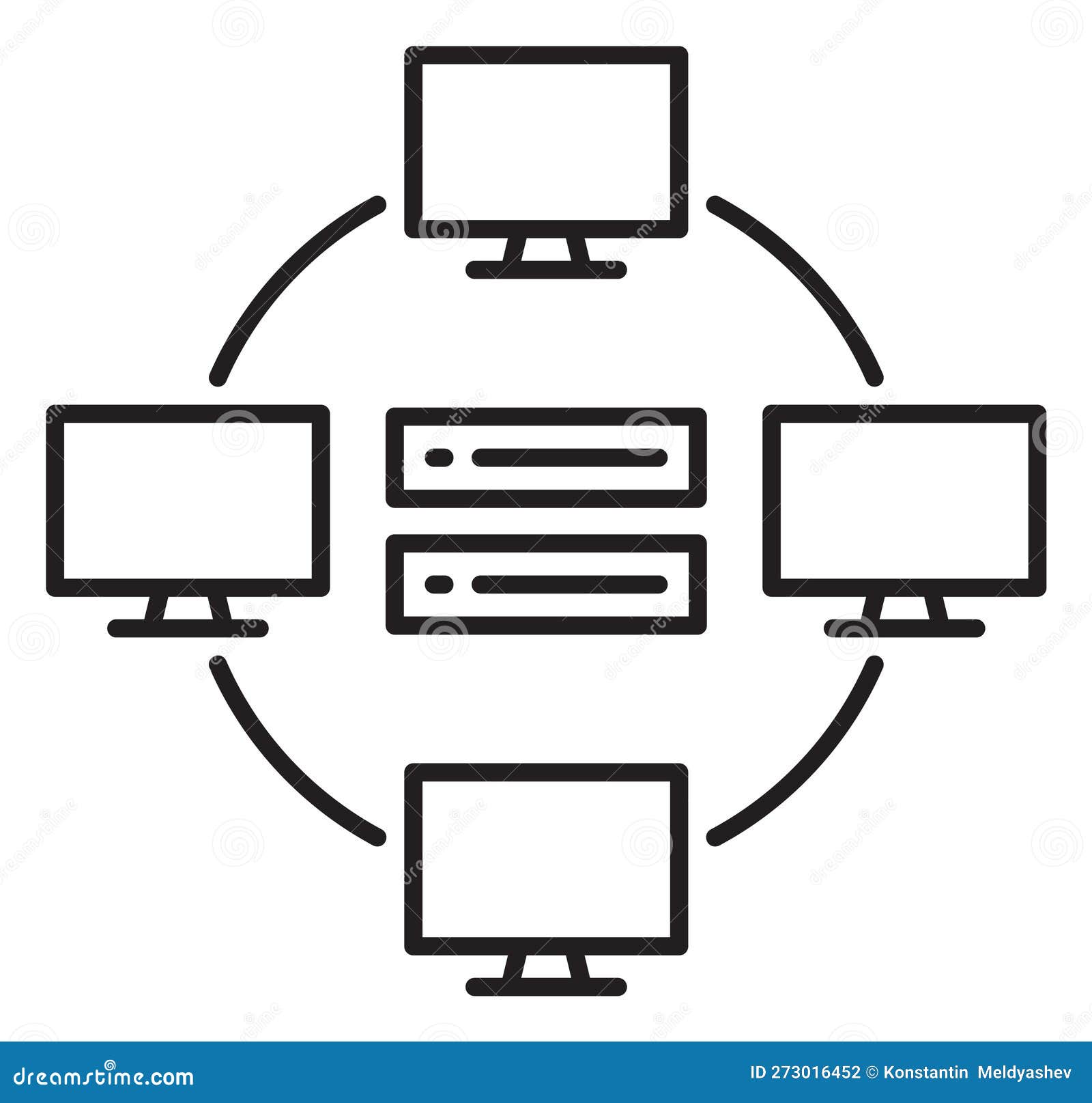 Information Technology Data Center Vector Icon Illustration Stock ...