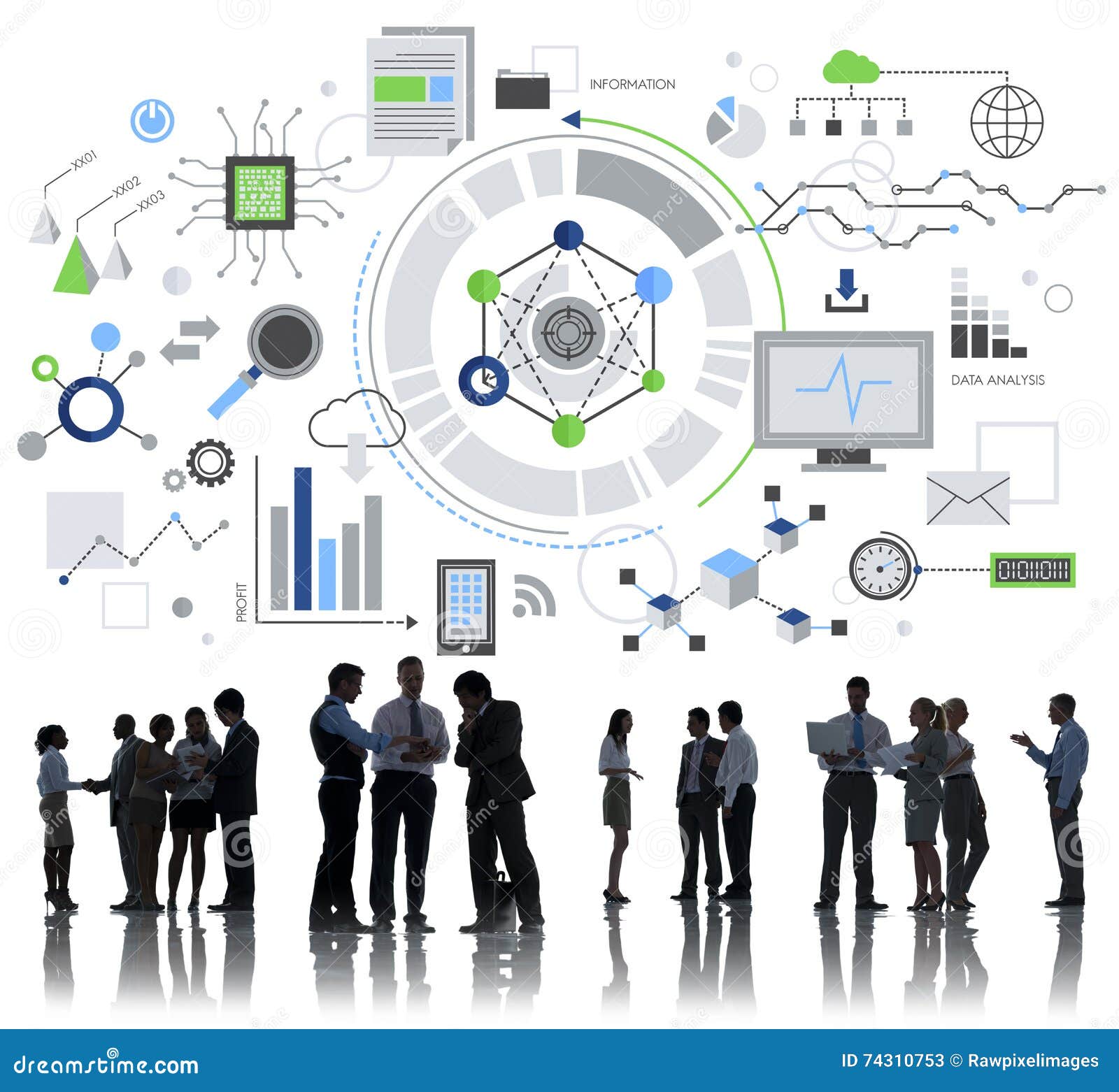 Information Technology Digital Network Concept Stock Image - Image of ...