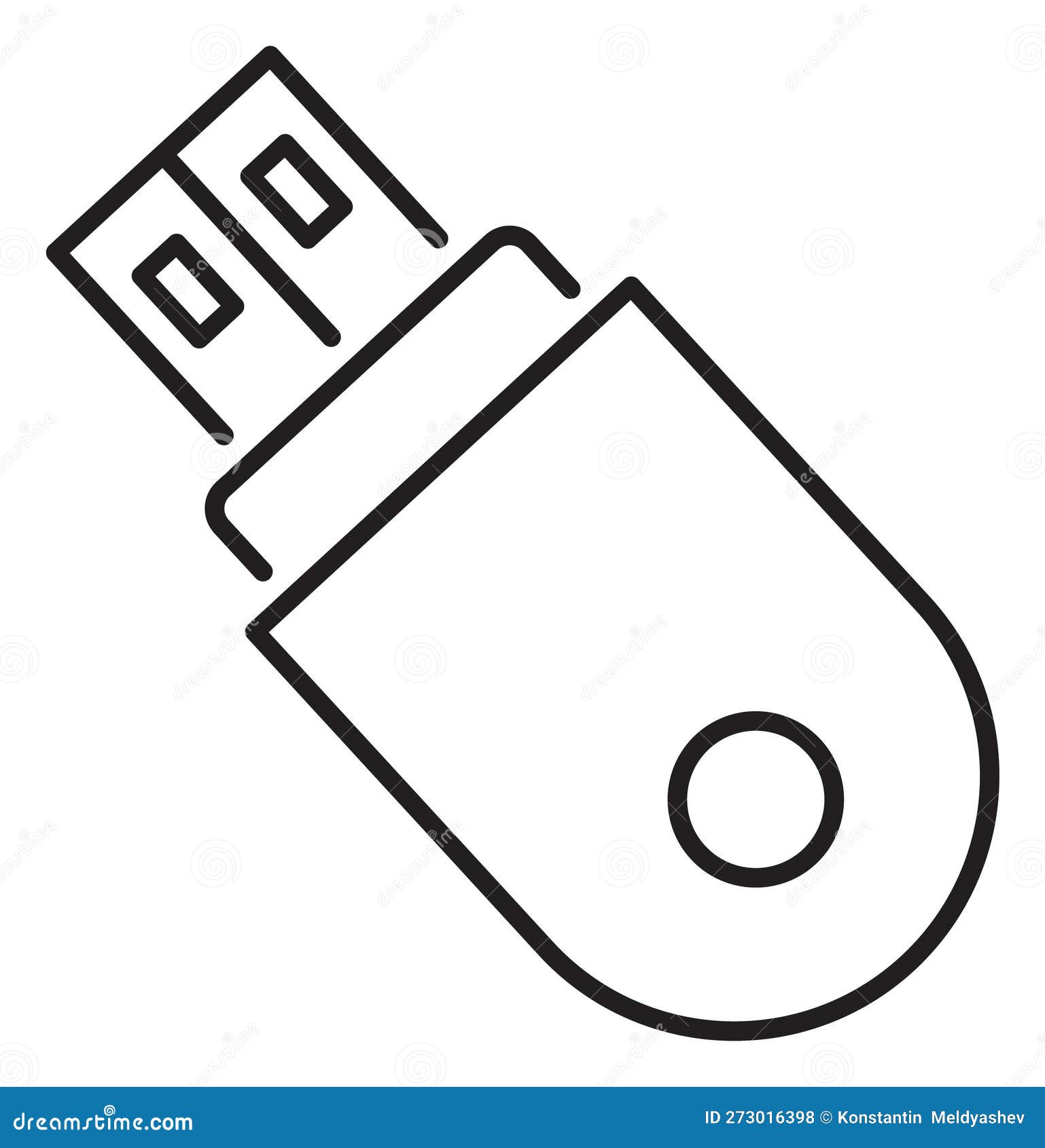 Information Technology Flash Disk Vector Icon Illustration Stock Vector ...