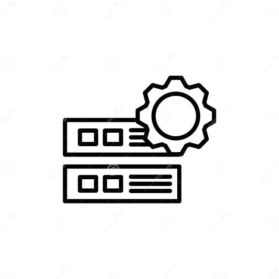 Information Technology Gear Icon Outline Set Collection or Pack Stock ... Information Technology Gear Icon Outline Set Collection or Pack Stock ...