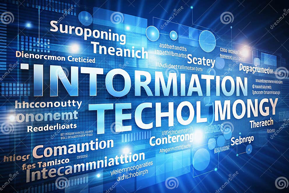 Information Technology Graph: Blue Abstract Digital Background Stock ...