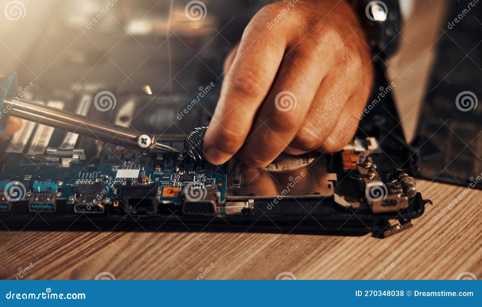 Information Technology Hands, Circuit Soldering and Man Repair ...