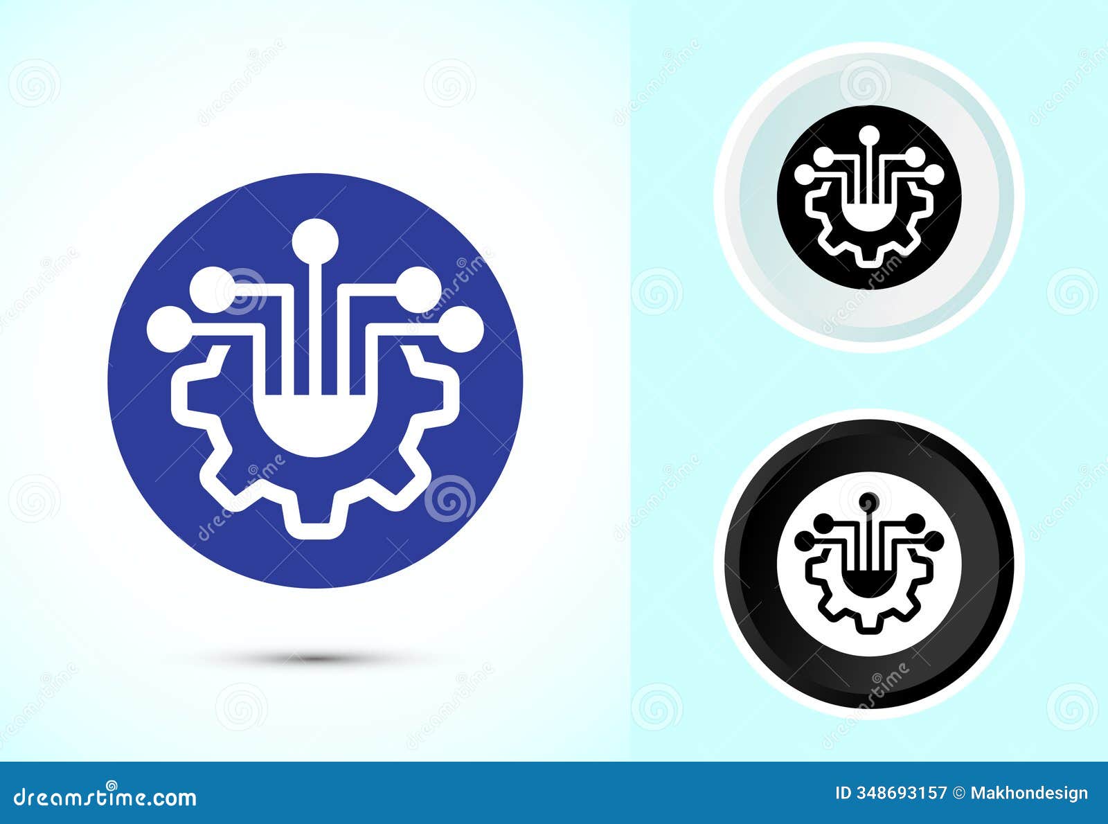 Information Technology Icon Design Illustration. Digital Tech Icon ...